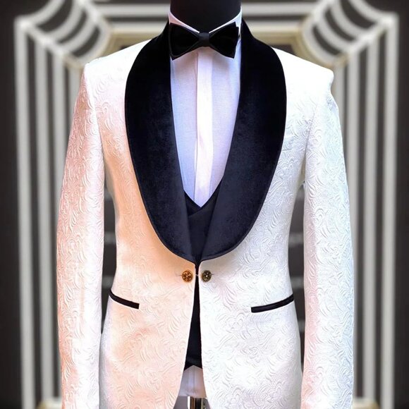 menstuxedousa | Suits & Blazers | Marco Lorenzo Premium Paisley Black ...